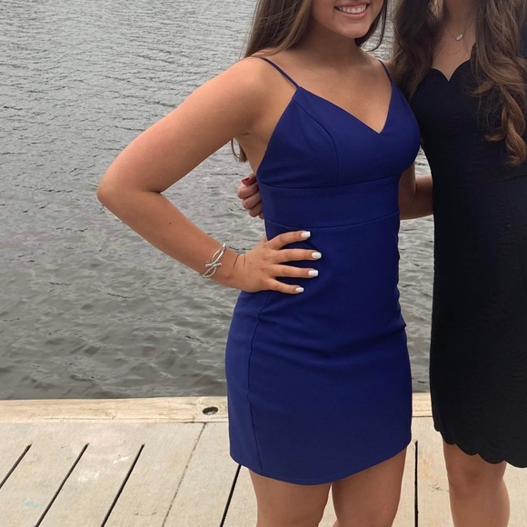 Dresses | Royal Blue Mini Dress Homecoming | Poshmark
